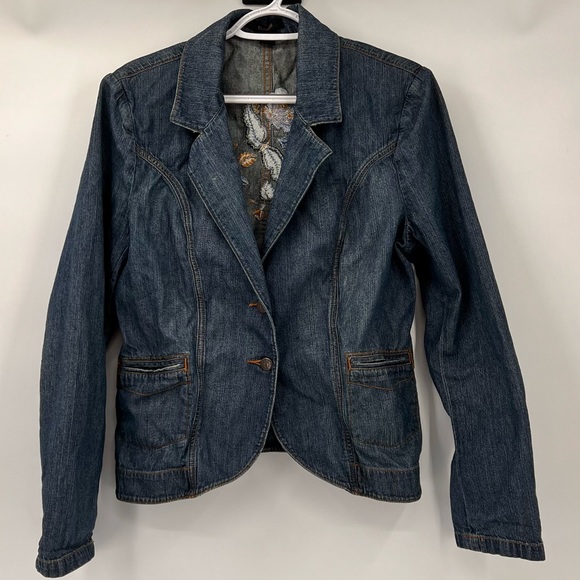 Express | Jackets & Coats | Large Express Womens Denim Jeans Blazer ...